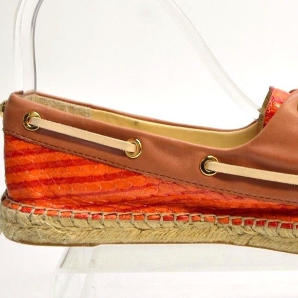 VC Signature | Shoes | Vc Signature Vie Womens Orange Leather Boat ...